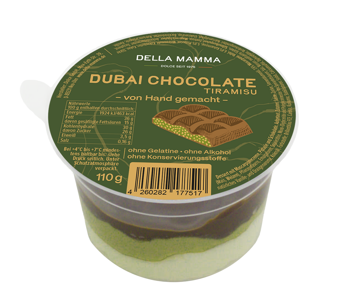 Dubai Chocolate Tiramisu im Becher – Della Mamma